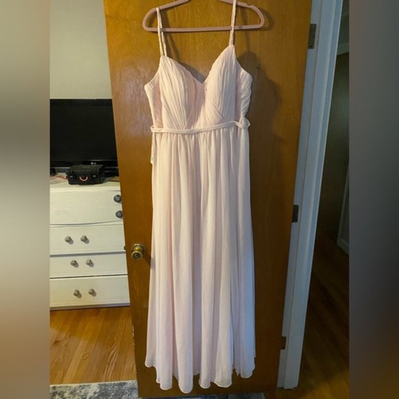 Dresses | Azazie Zuma Bridesmaid Dress In Blushing Pink Nwt | Poshmark